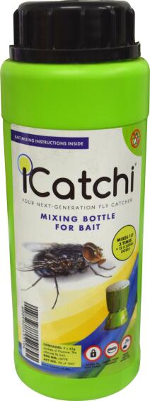 Fly Trap Bottle, Fly Control, ICATCHI, Includes 3x45g Bait | Leroy ...