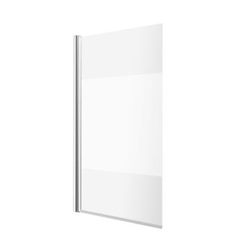 Sensea Essential Bath Shower Screen Pivot Chrome H140cmxW80cm | LEROY ...